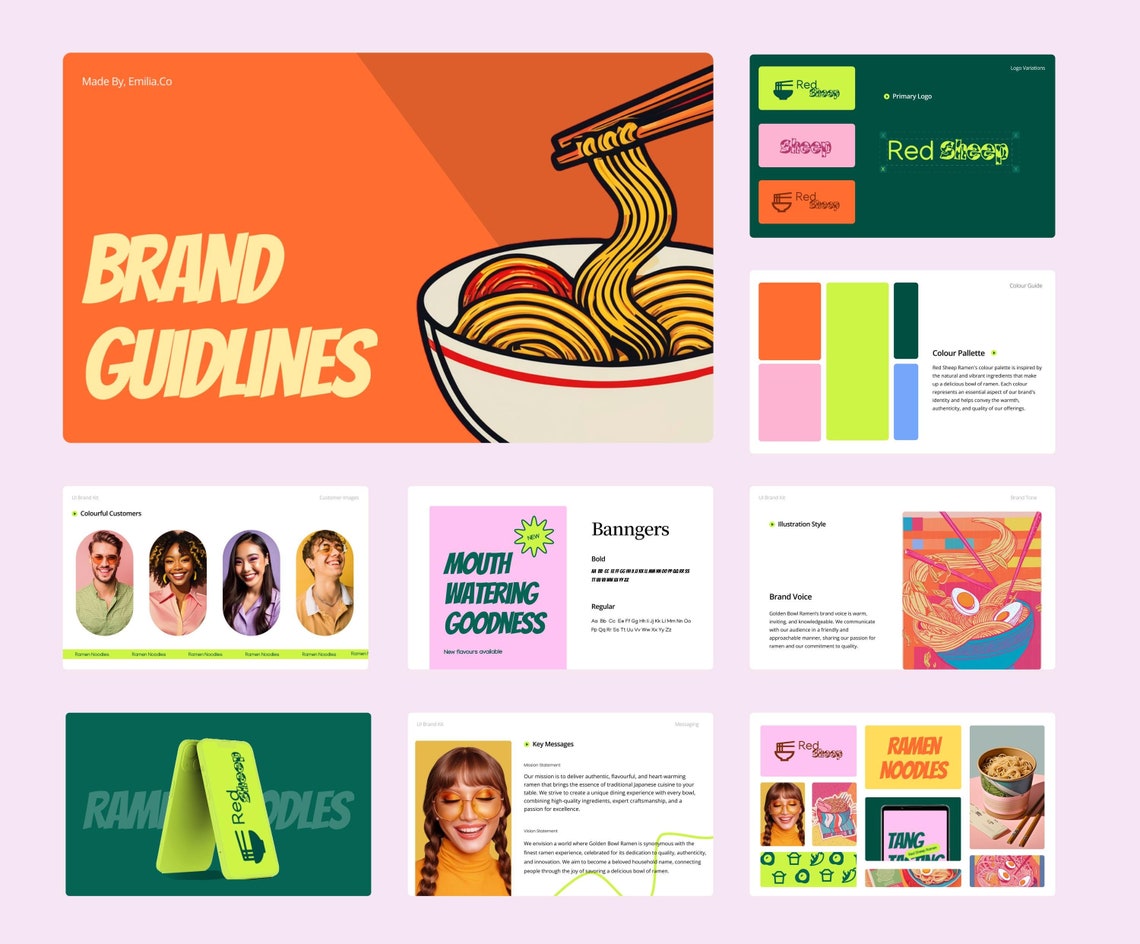 Brand Guidelines Figma Template | 13 Colourful Style Sheet | Brand ...