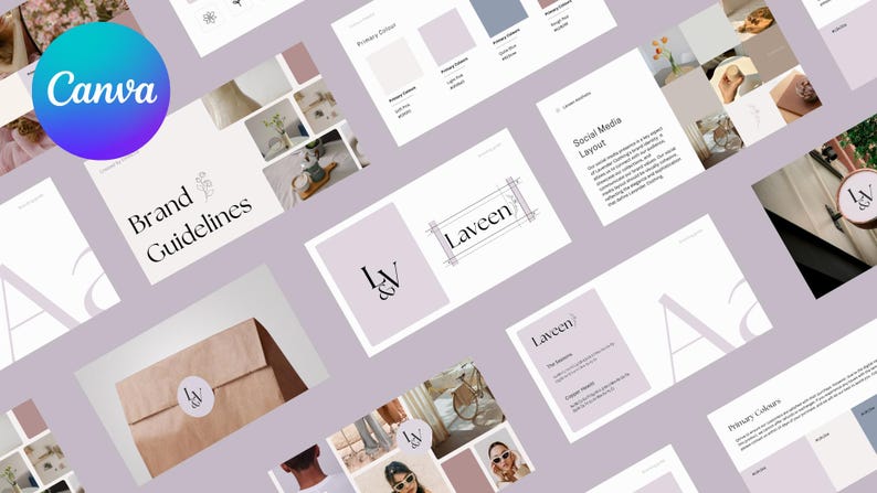 Brand Guidelines Template Canva | Elegant Style Guidelines Template ...