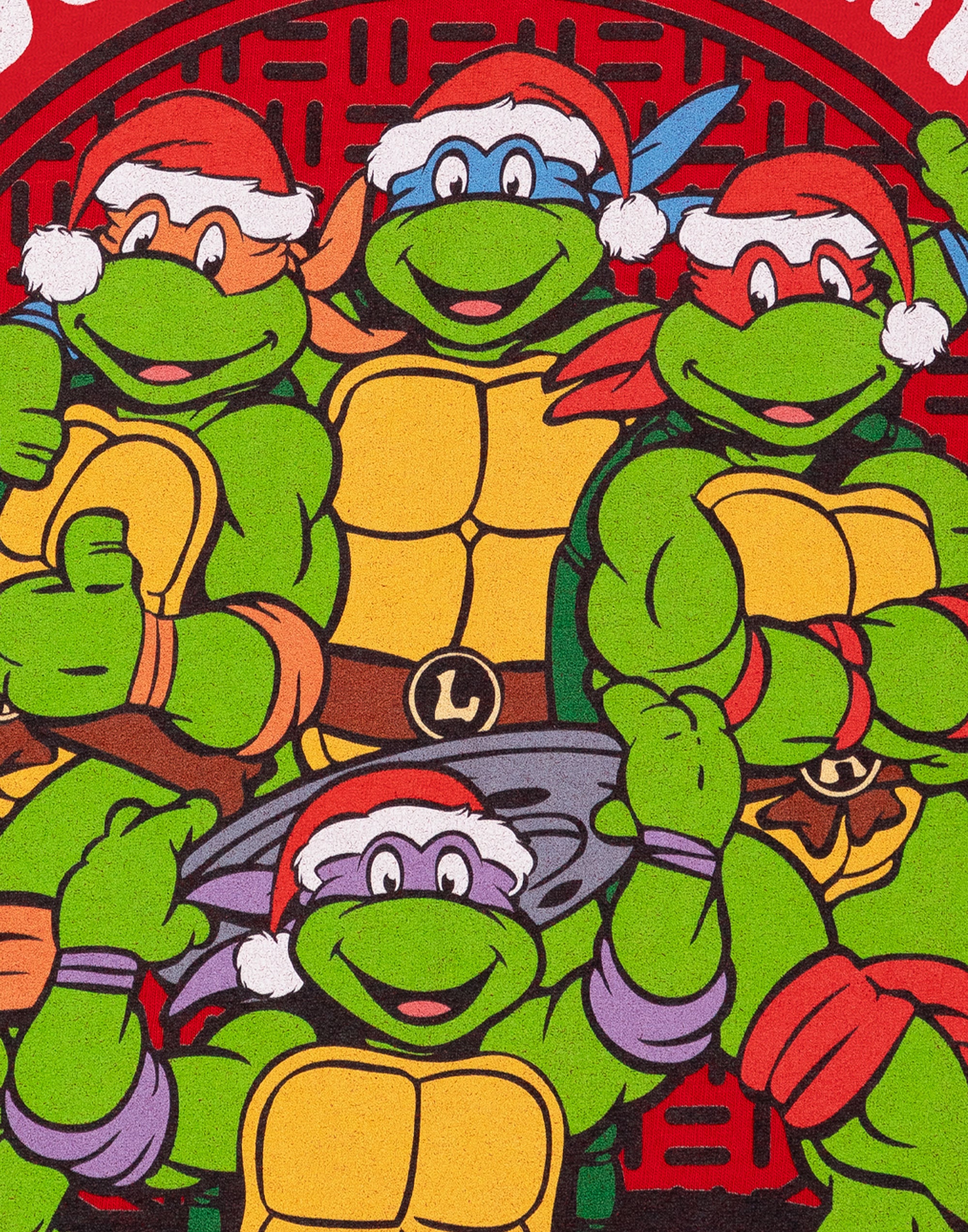 Teenage Mutant Ninja Turtles Mens Christmas T-shirt Red From Our Sewer ...