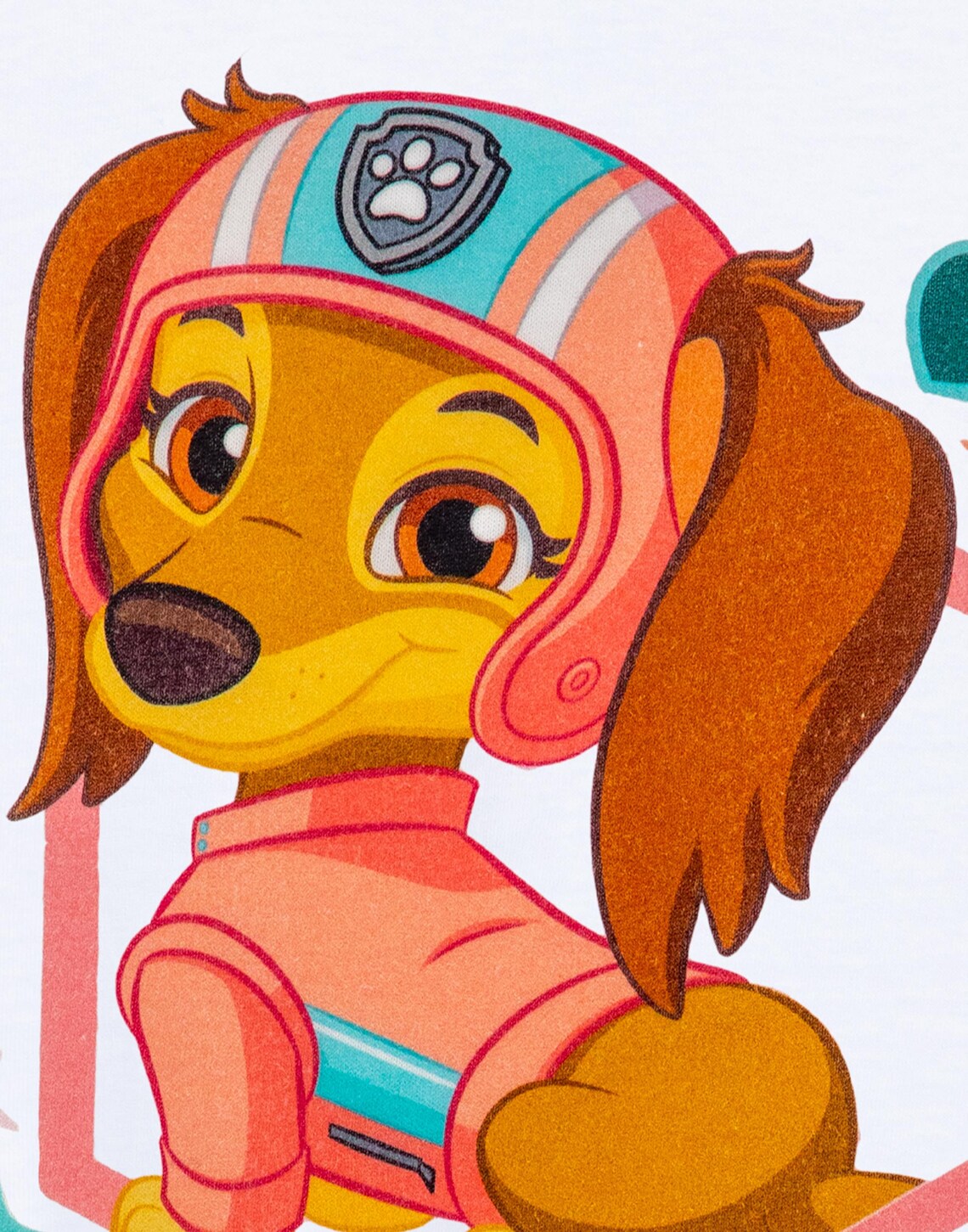 Paw Patrol Liberty Girls T Shirt White Top Liberty The Streetwise Dachshund Pup Lightweight