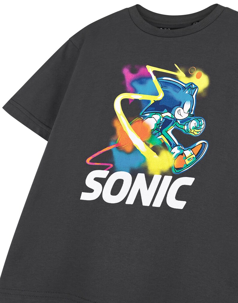 Sonic the Hedgehog Watercolour Kids T-shirt Sonic & Tails Graphic Tee ...