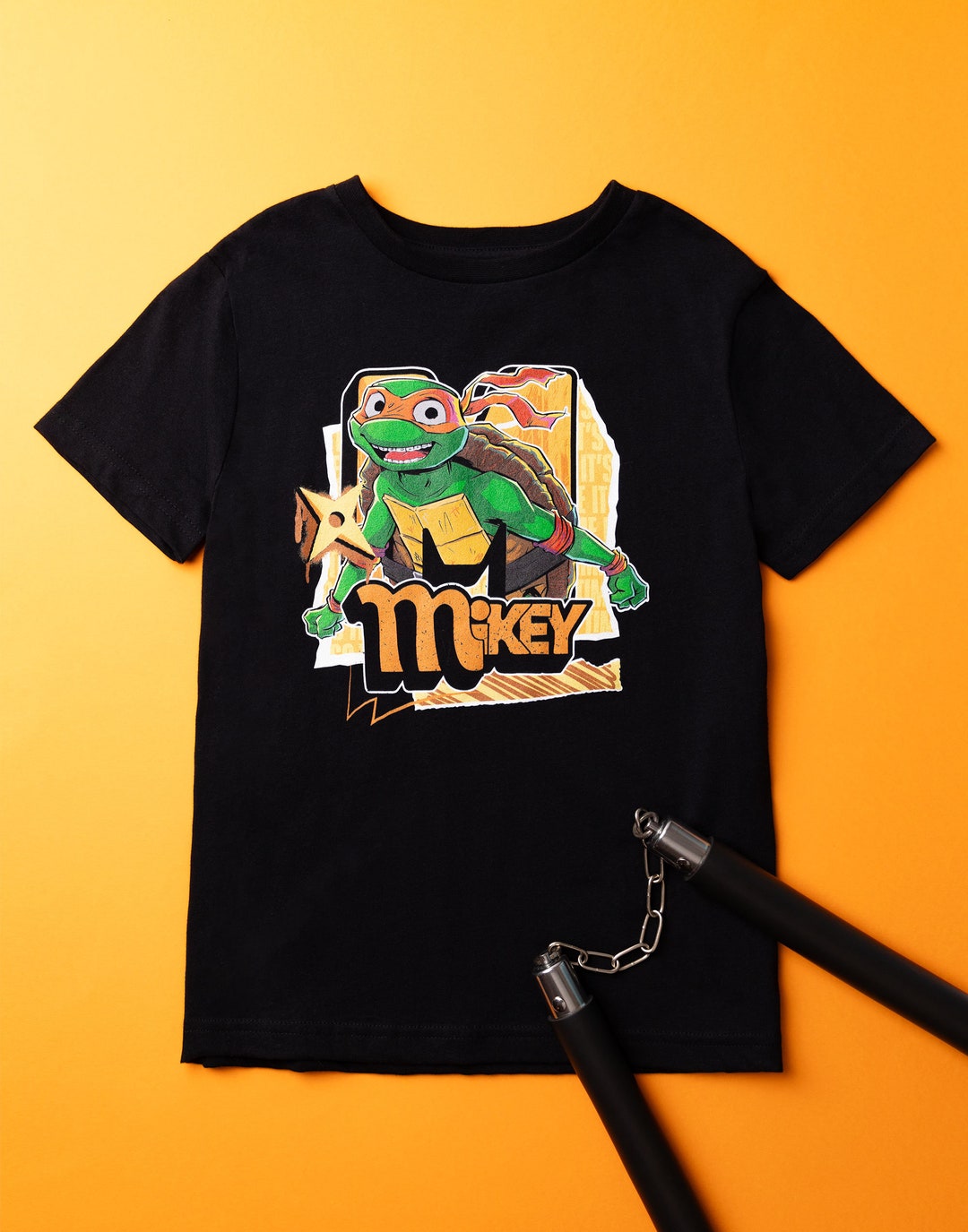 Teenage Mutant Ninja Turtles Michelangelo Boys T-shirt Kids Graphic Tee ...