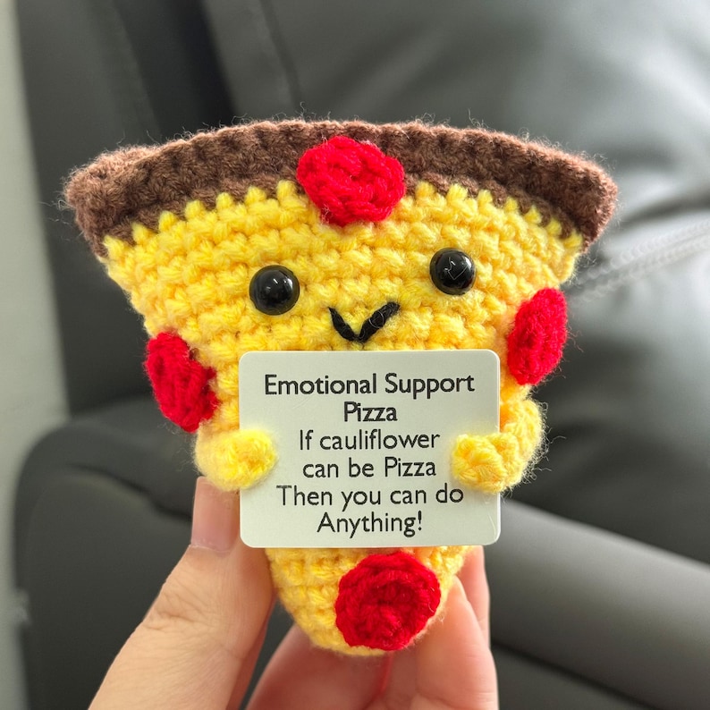 Emotional Support Pizza,handmade Crochet Pizza,crochet Fast Food,gifts ...