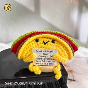Emotional Support Crocheted Tucker/taco/ravioli/pierogi/pizza/sushi ...
