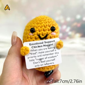 Handmade Crochet Emotional Support Chicken Nuggets/beer Glasses ...