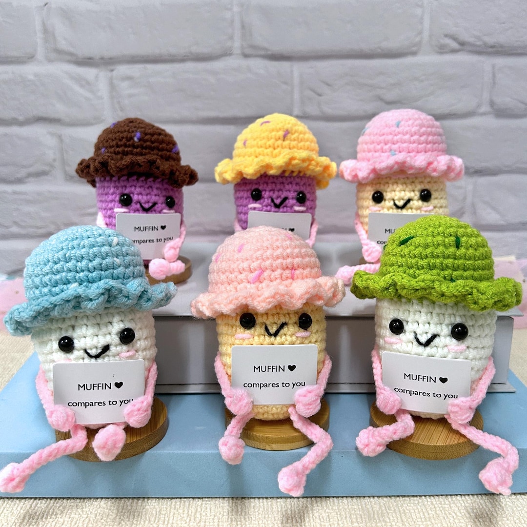 Colorful Cupcakes,crochet Muffin-muffin Compares to You, Crochet ...