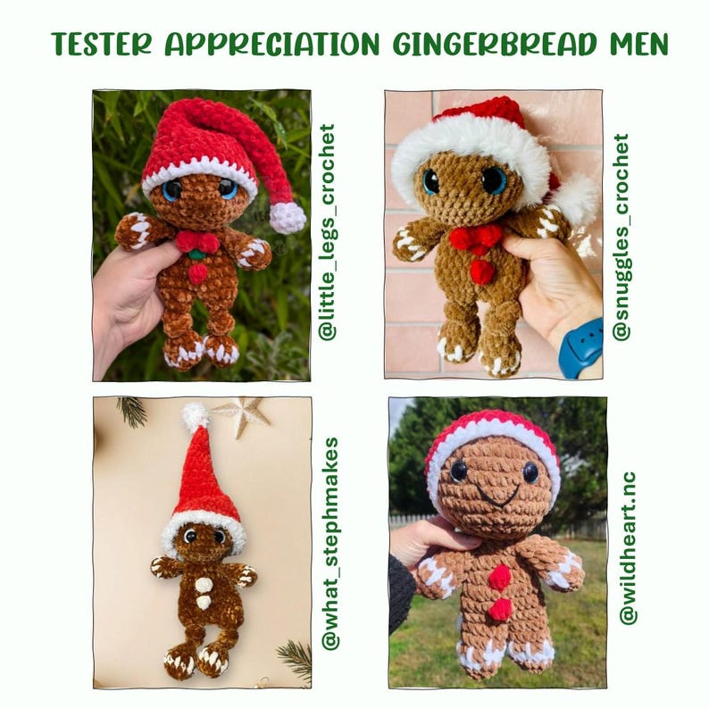 Gingerbread Couple Crochet Pattern - Etsy