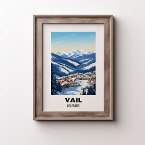 Vail Travel Poster Wall Art, City Poster, Ski Travel Prints, Vail Wall ...