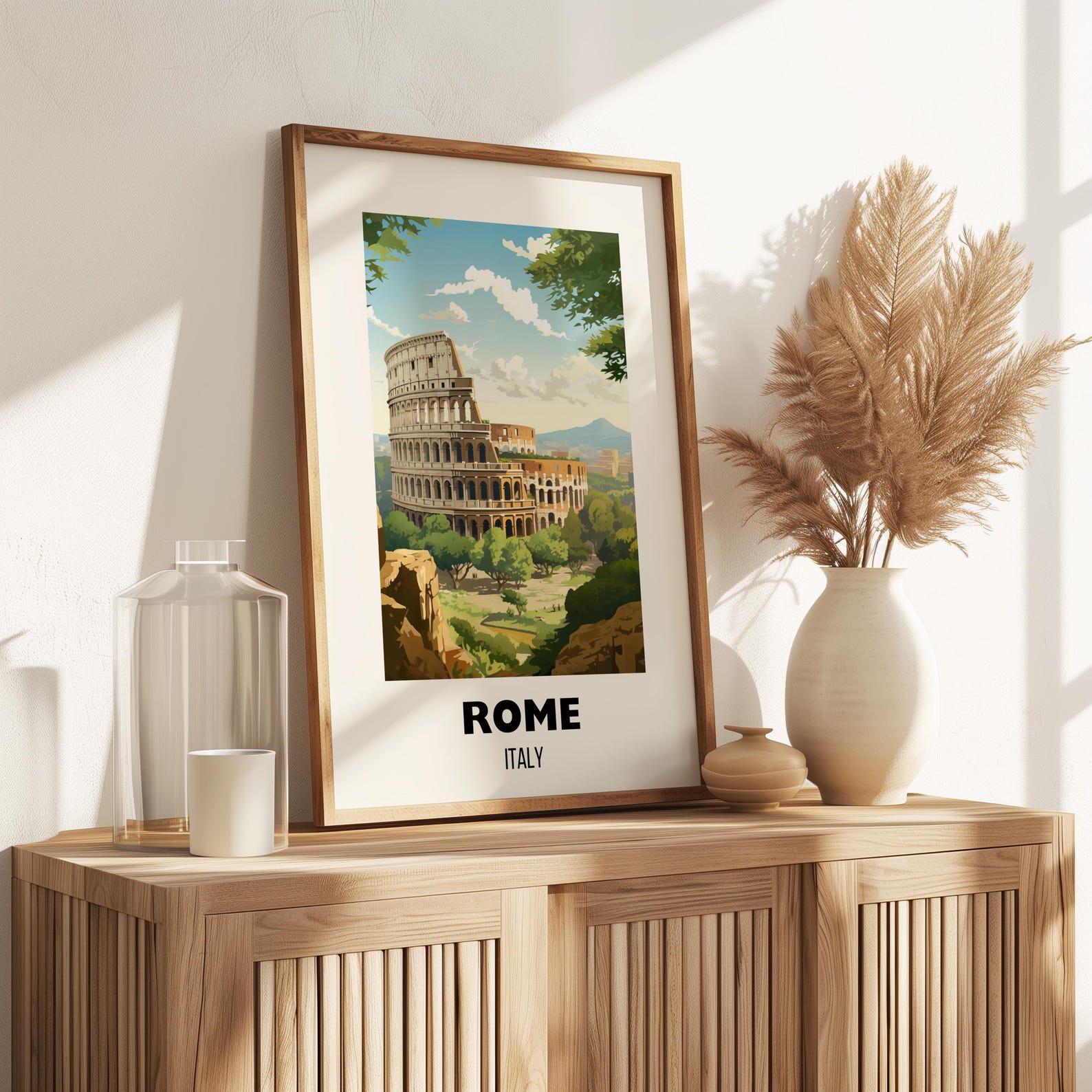 Set of 6 Italy Poster Prints Wall Art, Amalfi Positano Florence Venice ...