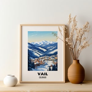 Vail Travel Poster Wall Art, City Poster, Ski Travel Prints, Vail Wall ...