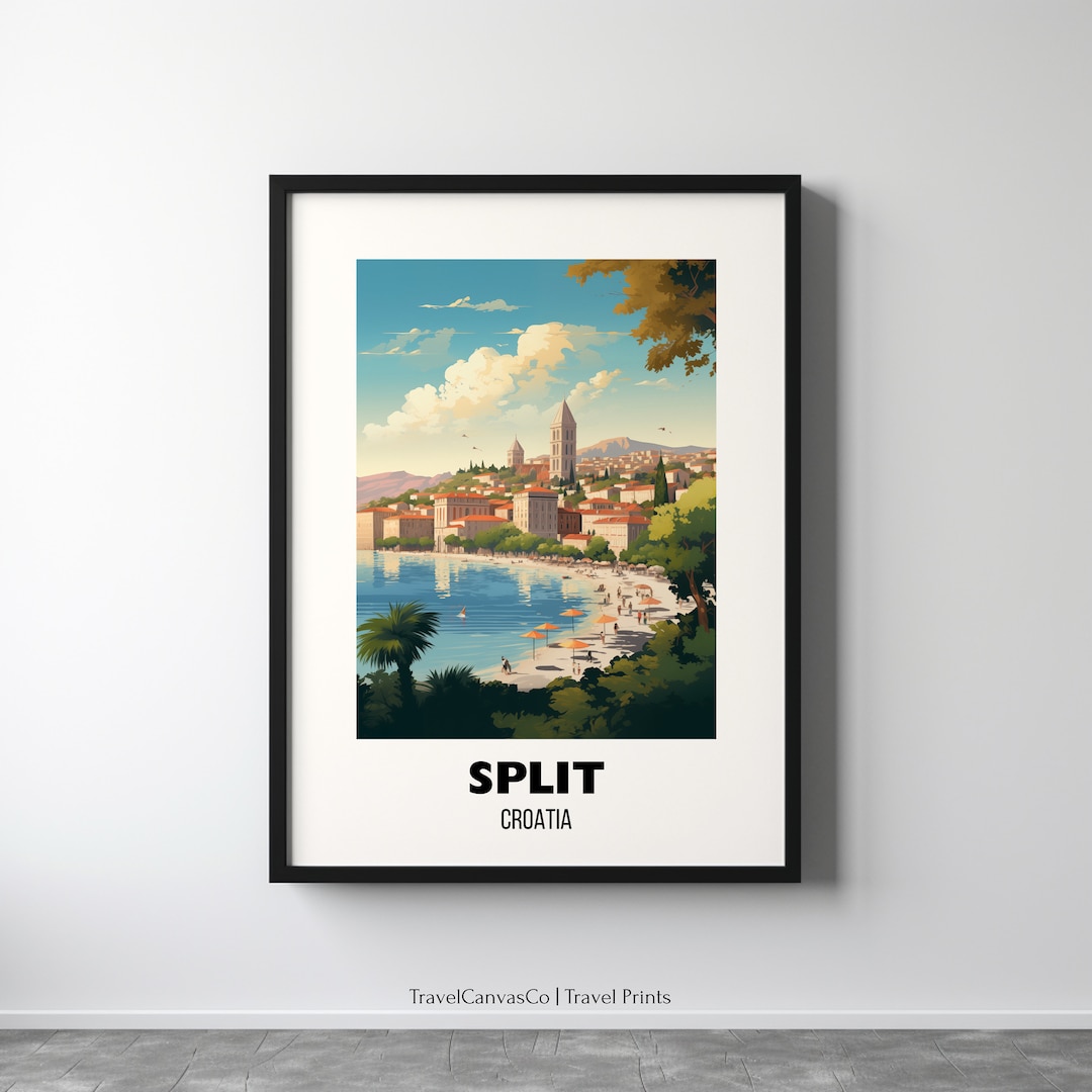 Split Croatia Travel Print, Split Croatia Poster Print, Split Wall Art ...