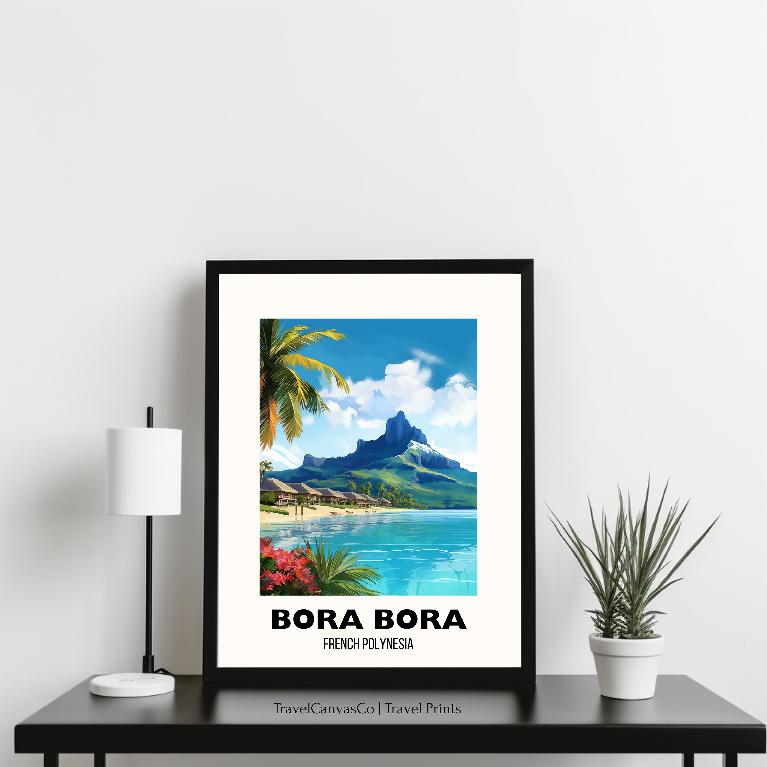 Bora Bora Island Travel Poster Wall Art, Bora Bora French Polynesia ...