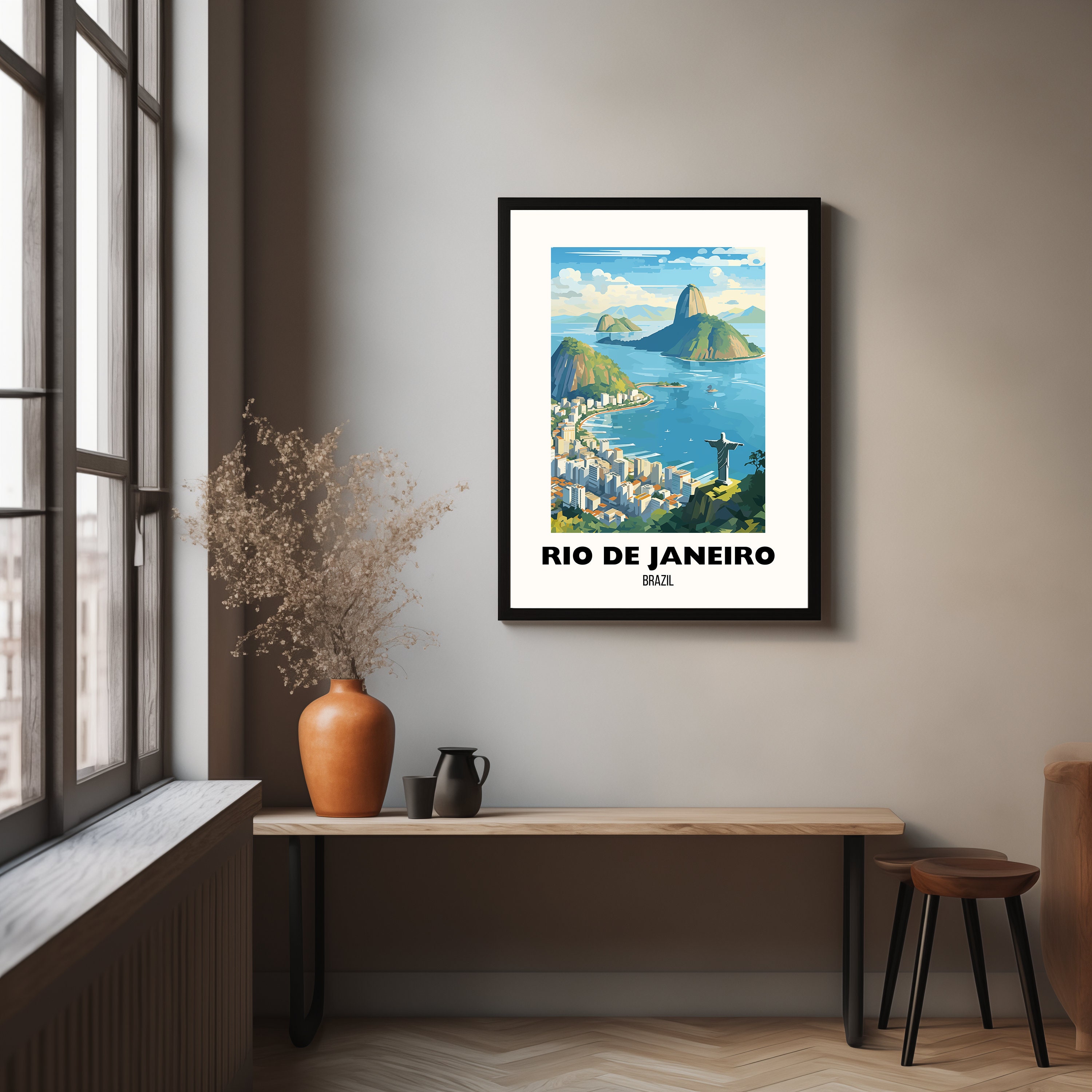 Rio De Janeiro Travel Poster Wall Art, City Art Poster, Rio De Janeiro ...