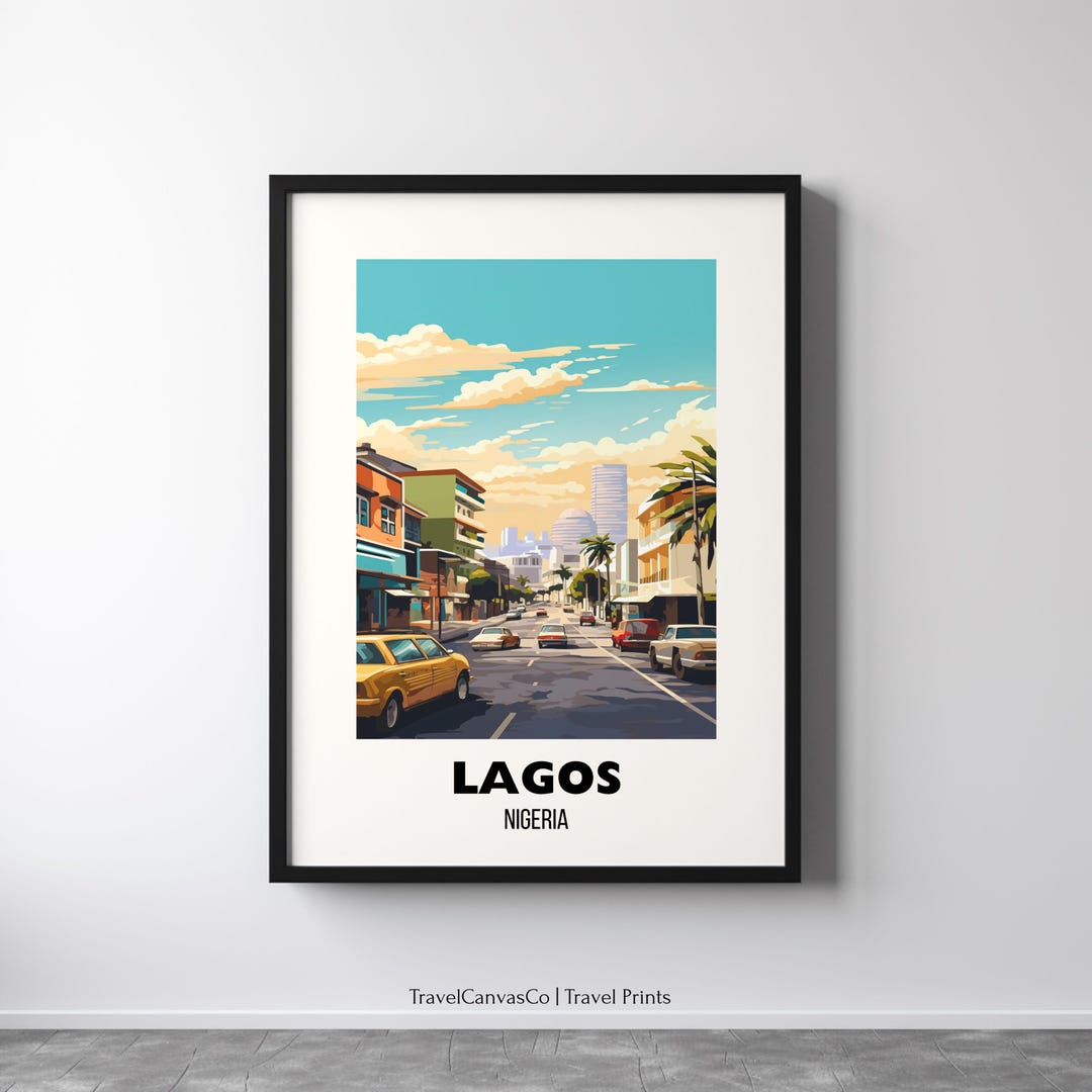 Lagos Travel Poster Wall Art, Lagos Nigeria City Art Poster, Africa ...