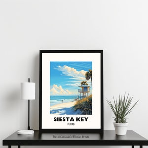 Siesta Key Travel Poster Wall Art, Florida Poster, Florida Print ...