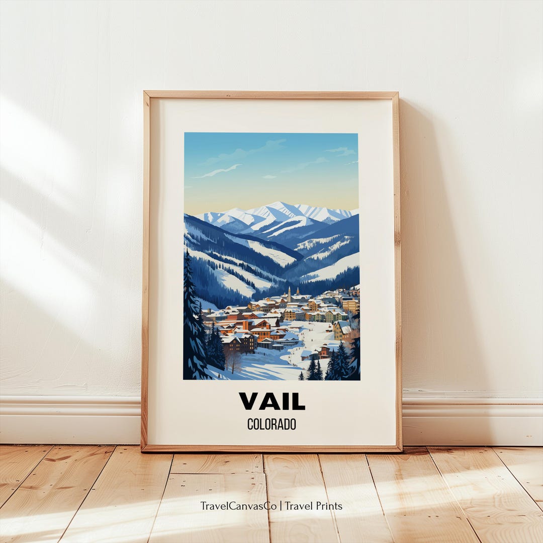 Vail Travel Poster Wall Art, City Poster, Ski Travel Prints, Vail Wall ...