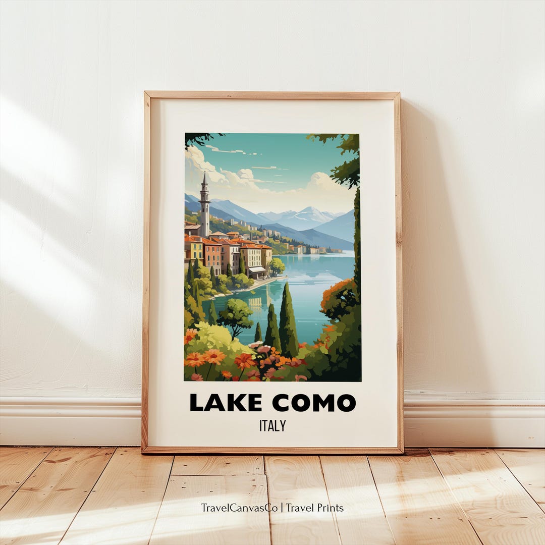 Lake Como Travel Print Wall Art, Italy Poster, Italy Print, Lake Como ...