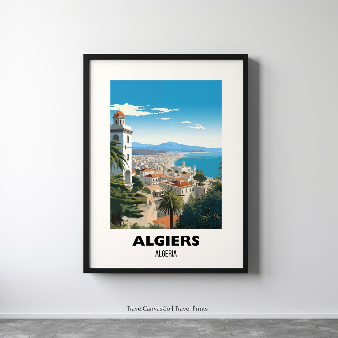 Algiers Travel Print Wall Art, Algiers Algeria Travel Gift, Algiers Poster, Printable City ...