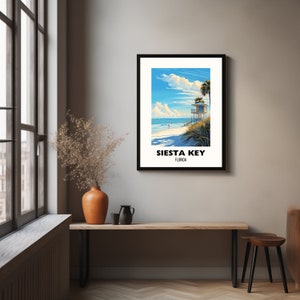 Siesta Key Travel Poster Wall Art, Florida Poster, Florida Print ...
