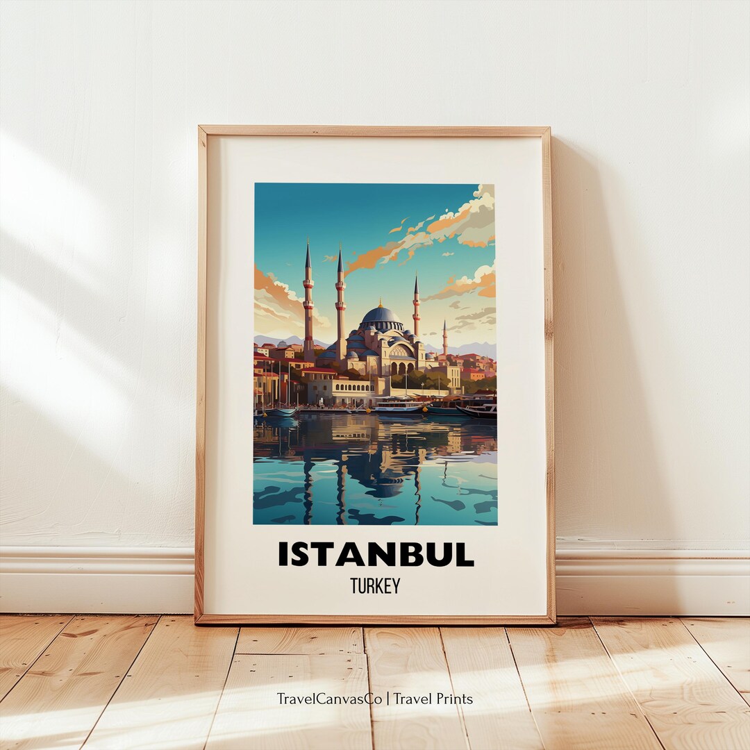Istanbul Travel Poster Wall Art, City Art Print, Turkey Travel Prints ...