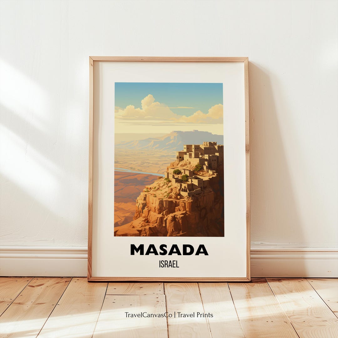Masada Travel Print Wall Art, Masada Israel Travel Gift, Masada Israel ...