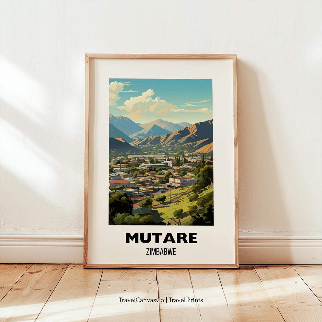 Mutare Travel Print Wall Art, Mutare City Art Poster, Zimbabwe Travel ...