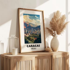Caracas Venezuela Travel Poster Print Wall Art, Venezuela Travel Gift ...