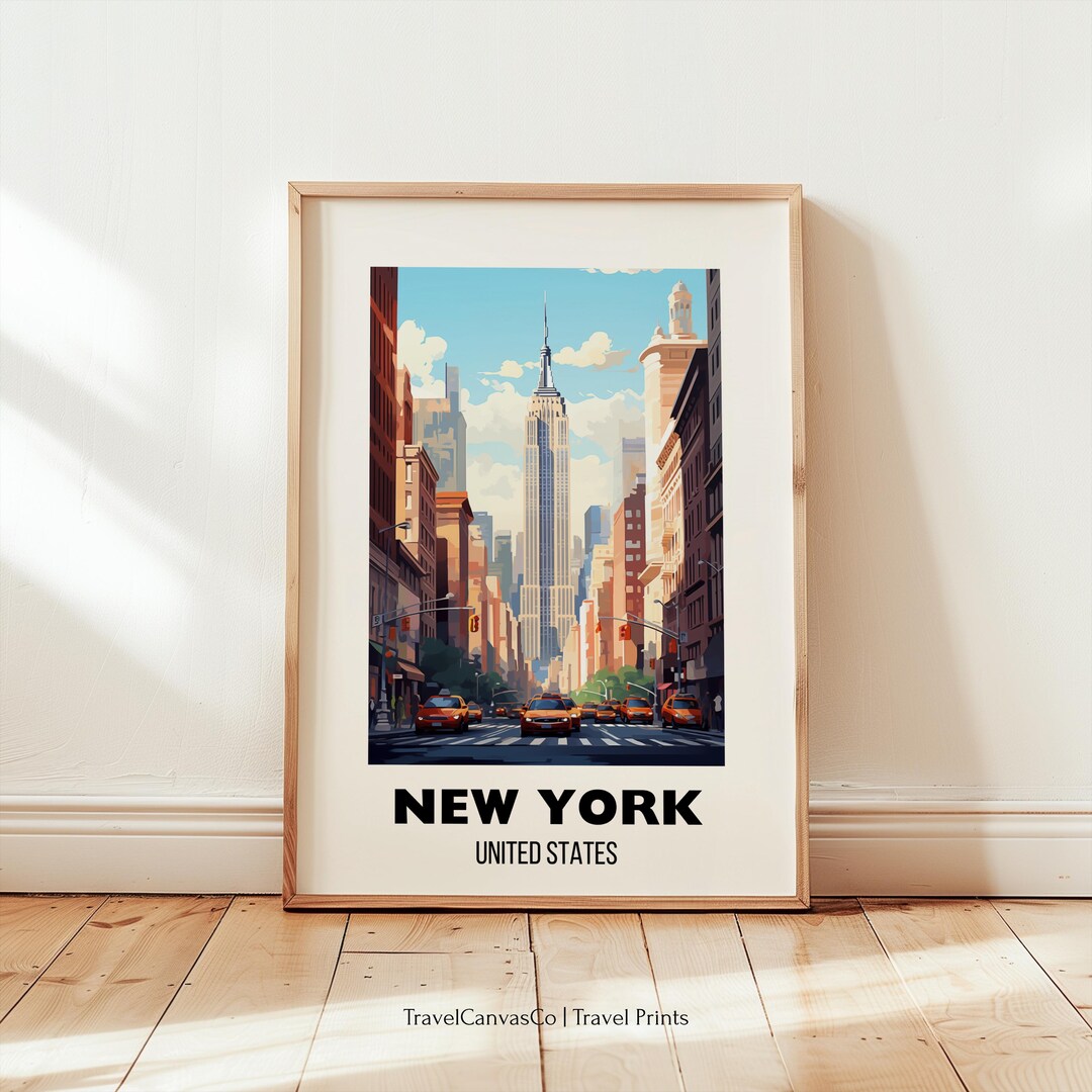 New York Travel Poster Wall Art, City Art Poster, USA Travel Prints ...