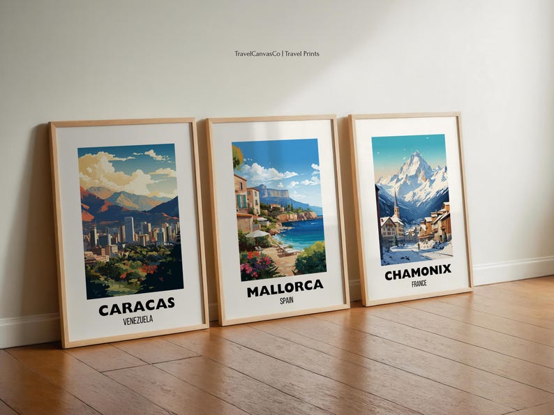 Caracas Venezuela Travel Poster Print Wall Art, Venezuela Travel Gift ...