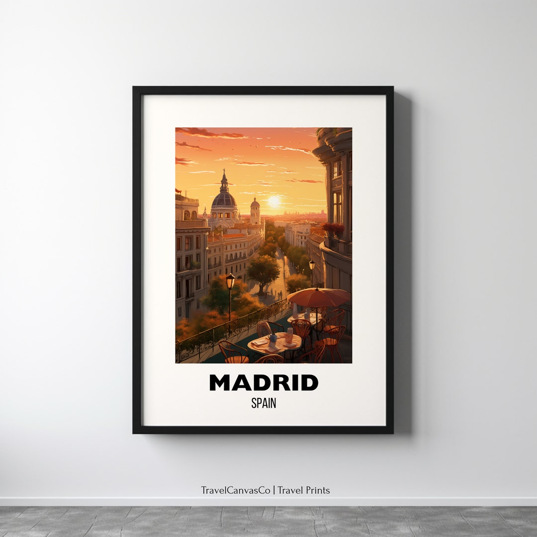 Madrid Travel Poster Wall Art, City Art Poster, Europe Travel Prints ...