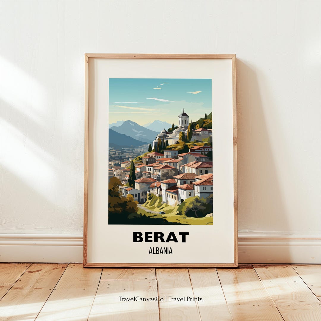 Berat Travel Print Wall Art, Printable City Poster, Berat Albania ...