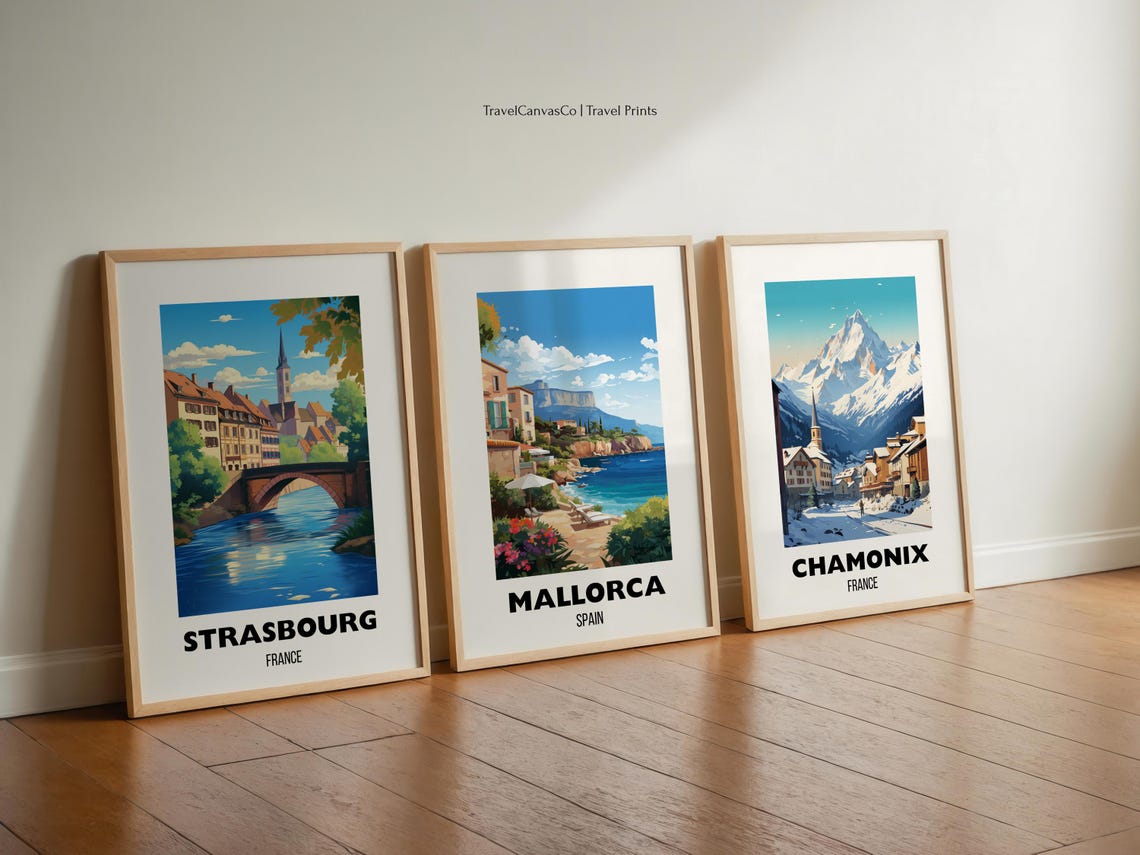 Strasbourg Travel Poster Wall Art, Strasbourg France Print, Strasbourg ...