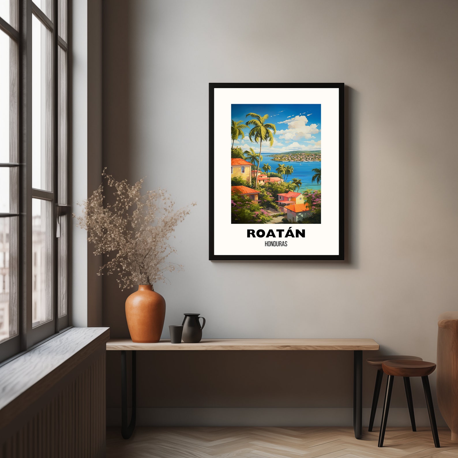 Roatán Travel Poster Wall Art, Roatán Travel Print, Honduras Wall Art ...