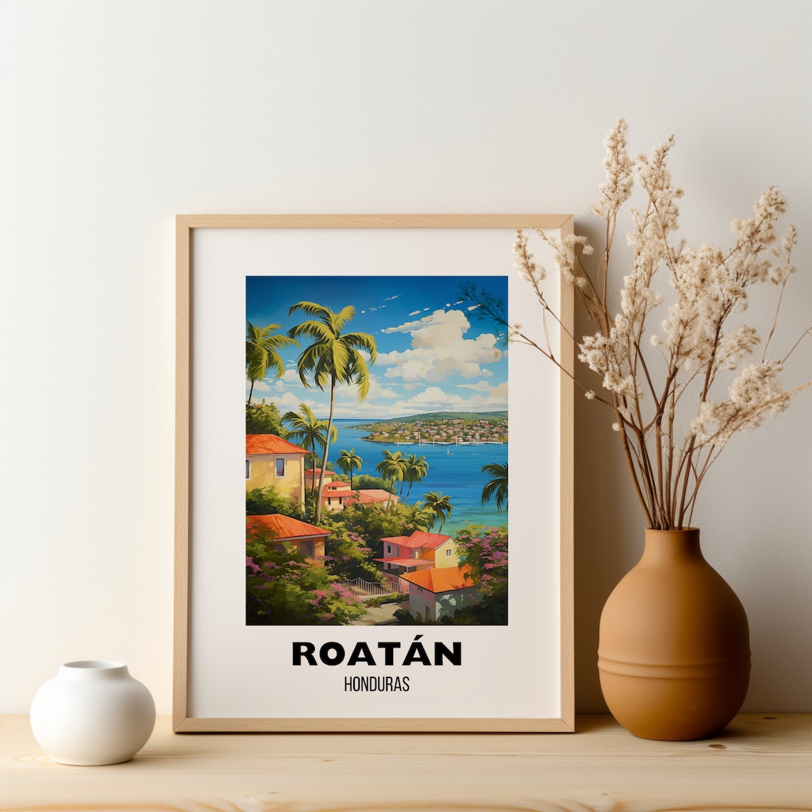 Roatán Travel Poster Wall Art, Roatán Travel Print, Honduras Wall Art ...