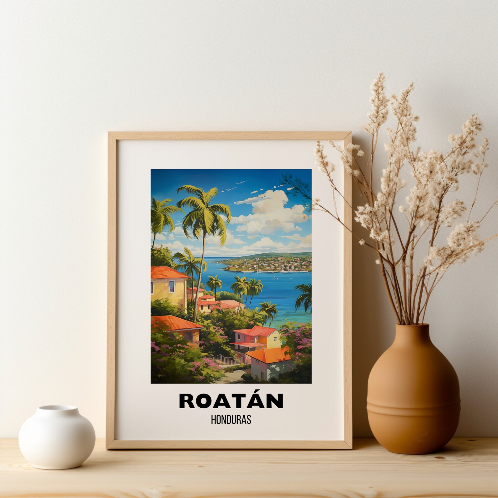 Roatán Travel Poster Wall Art, Roatán Travel Print, Honduras Wall Art ...