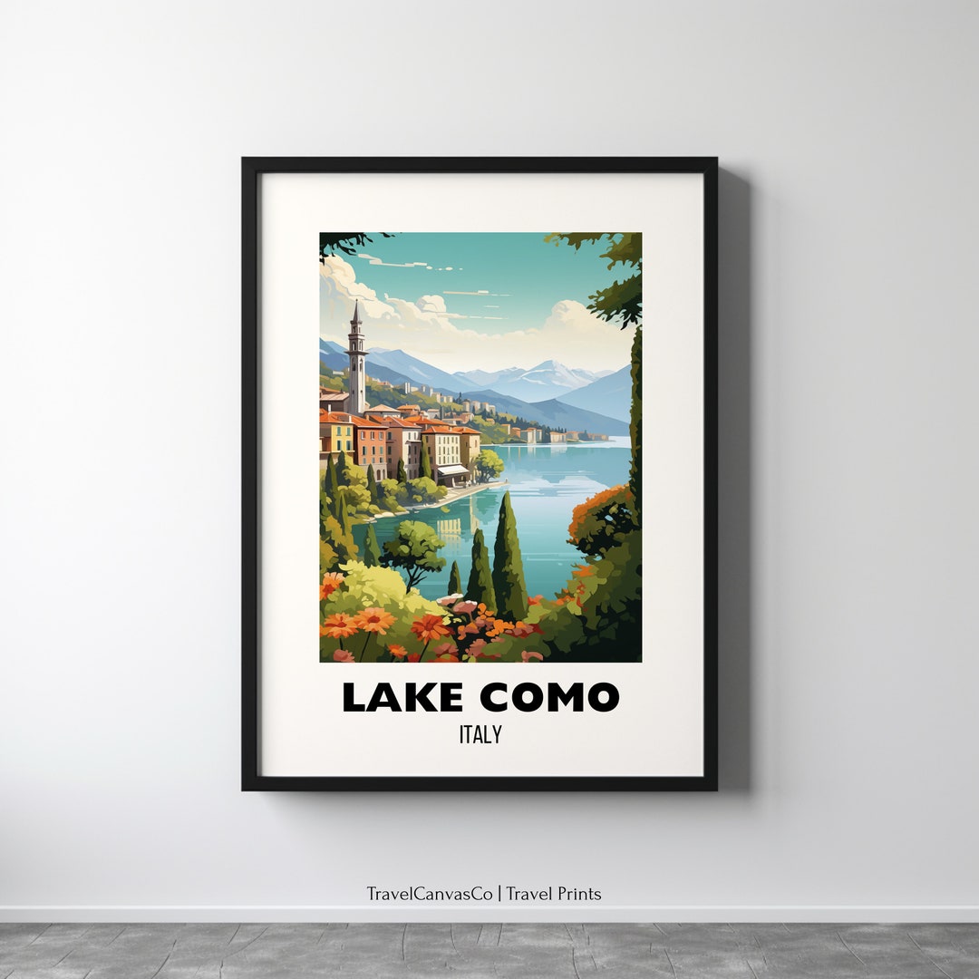 Lake Como Travel Print Wall Art, Italy Poster, Italy Print, Lake Como ...