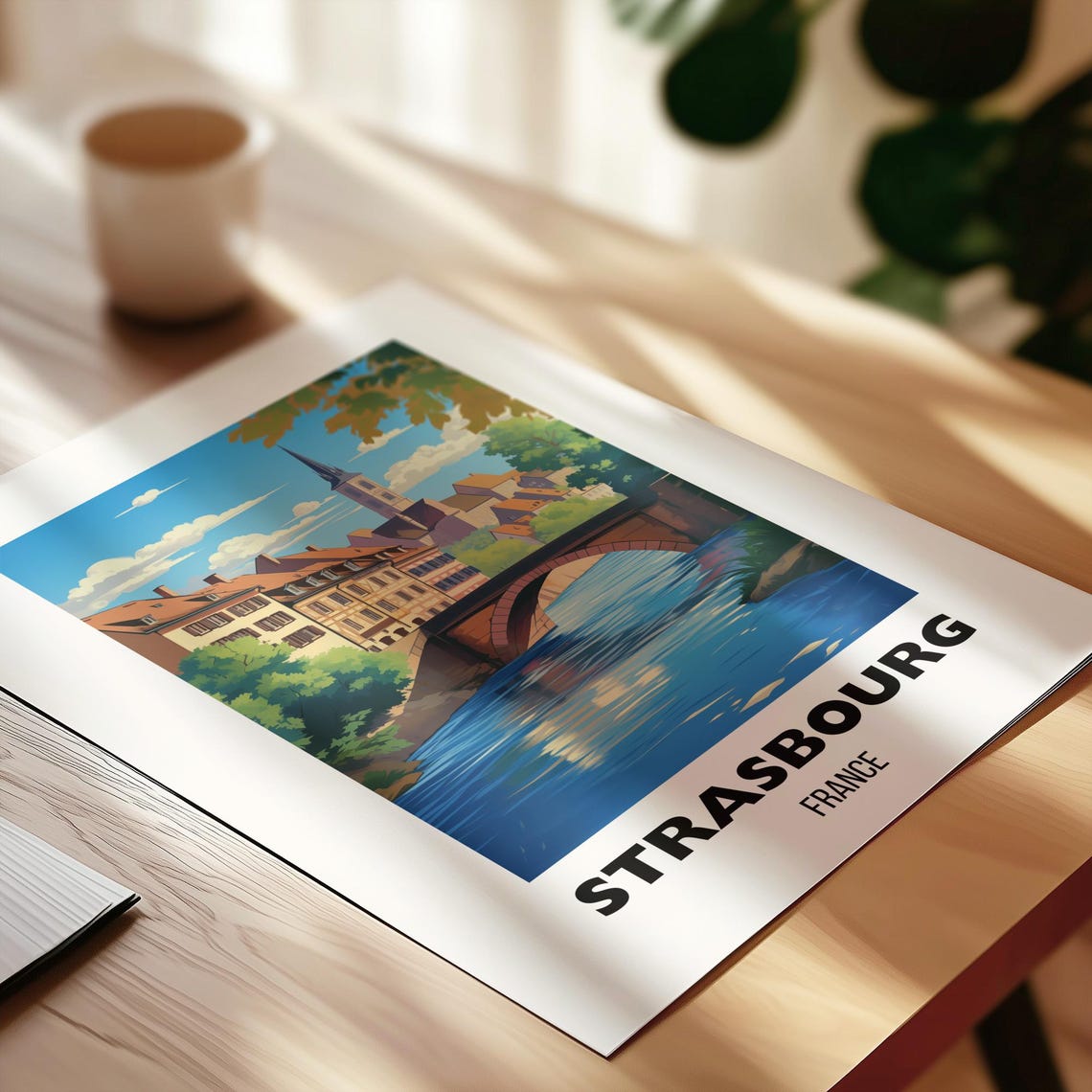 Strasbourg Travel Poster Wall Art, Strasbourg France Print, Strasbourg ...