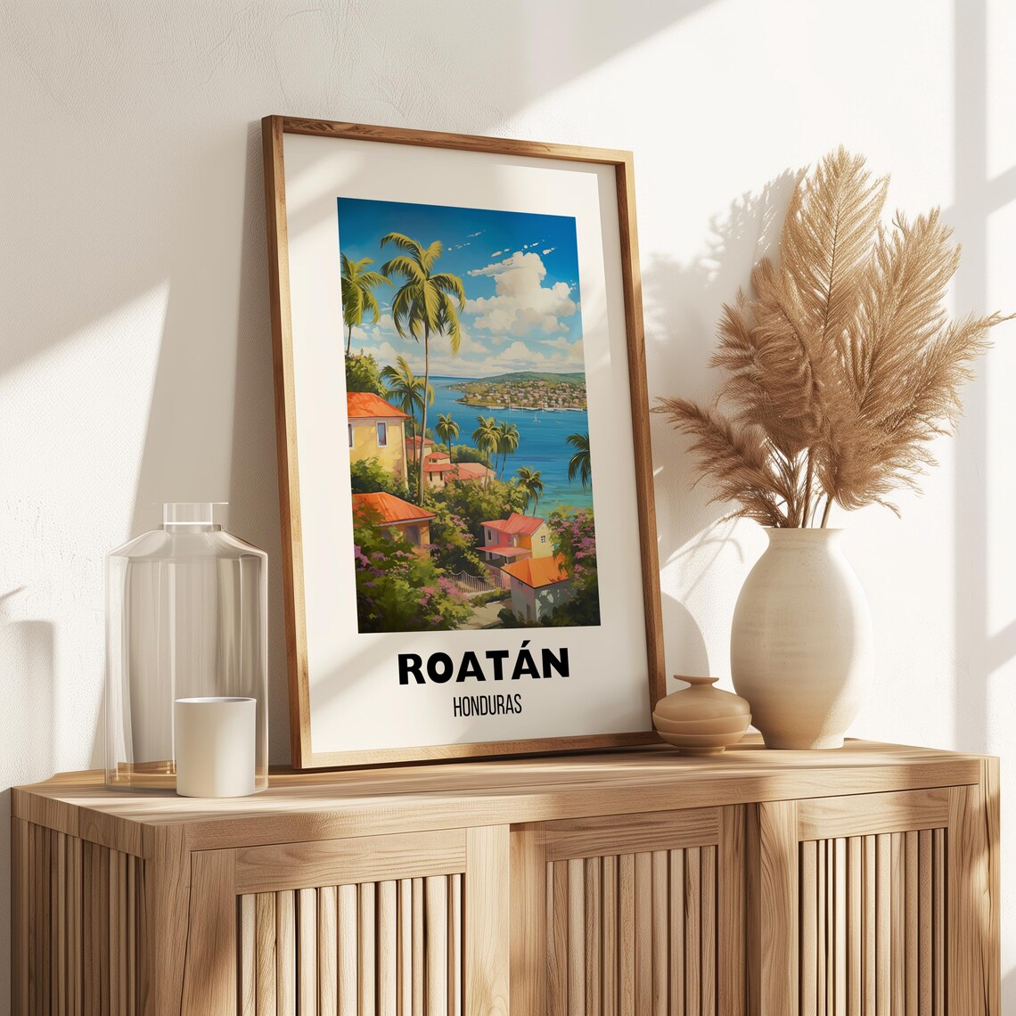 Roatán Travel Poster Wall Art, Roatán Travel Print, Honduras Wall Art ...