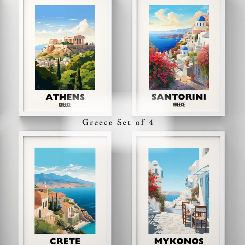 Greek Travel Poster - Etsy