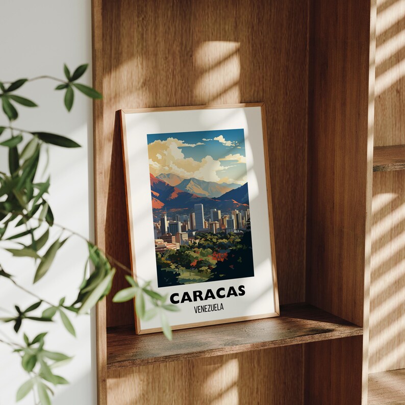Caracas Venezuela Travel Poster Print Wall Art, Venezuela Travel Gift ...