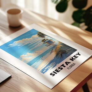 Siesta Key Travel Poster Wall Art, Florida Poster, Florida Print ...