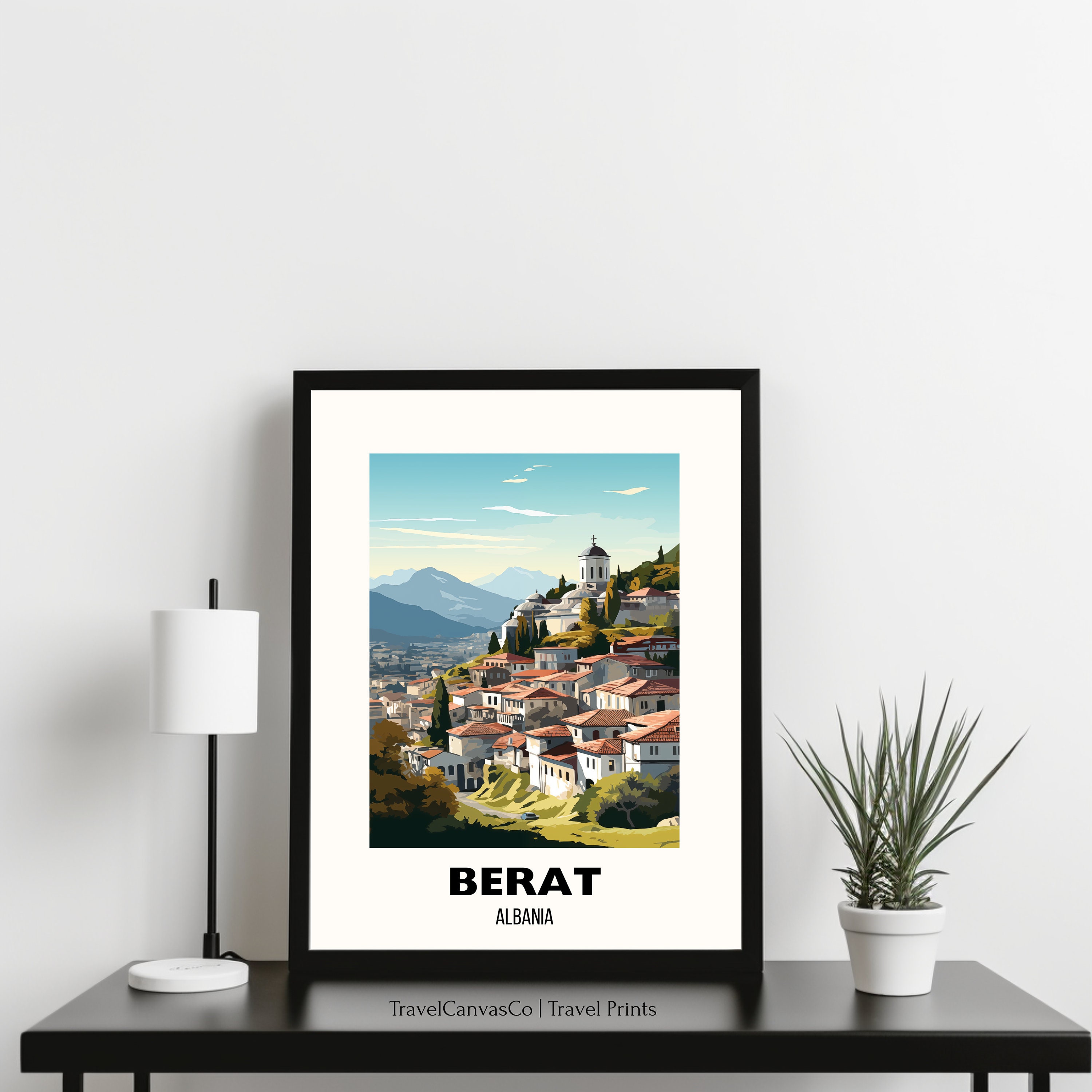 Berat Travel Print Wall Art, Printable City Poster, Berat Albania ...