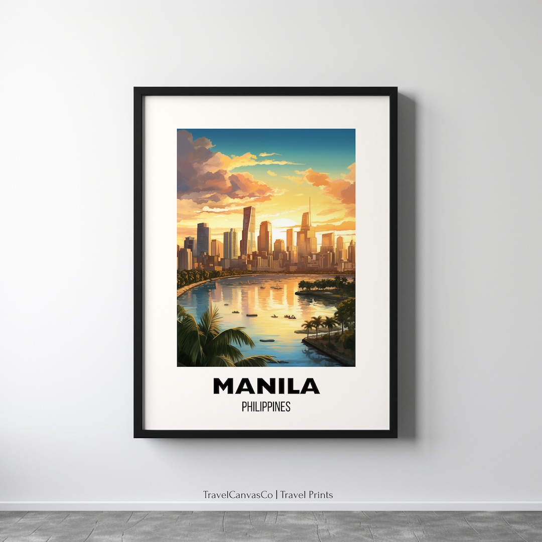 Manila Poster, Filipino Artwork Manila Travel Poster Philippines Art ...