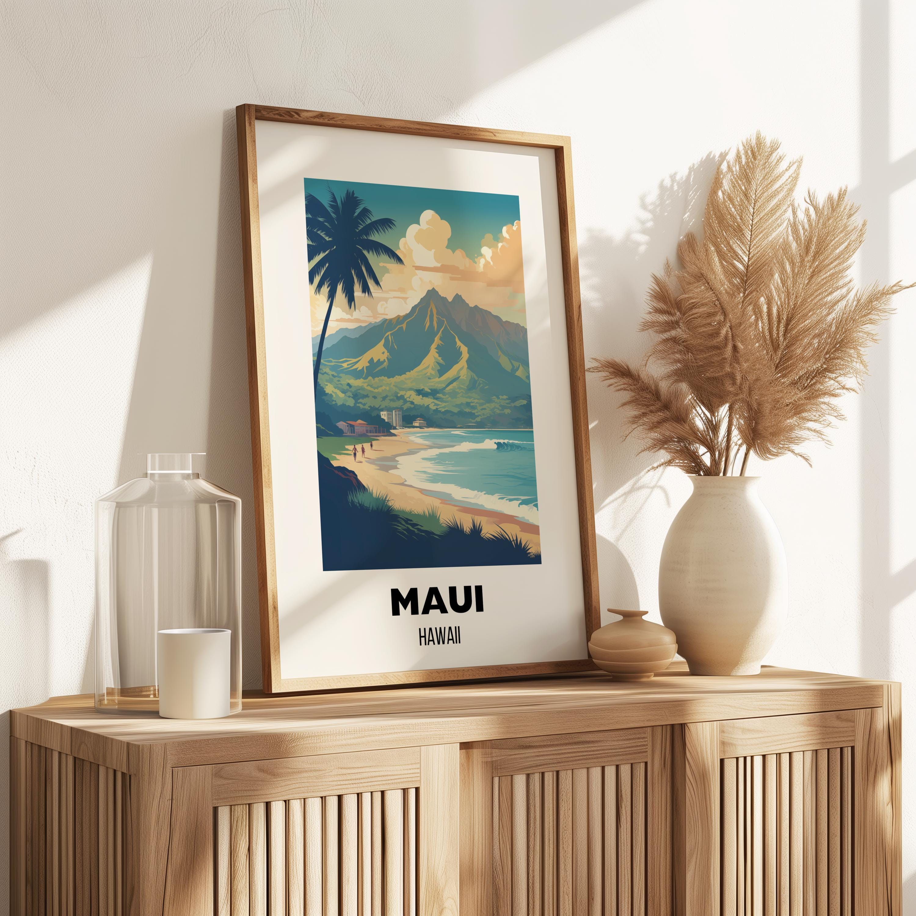 Maui Hawaii Travel Poster Wall Art, Hawaii Travel Prints, Hawaii ...