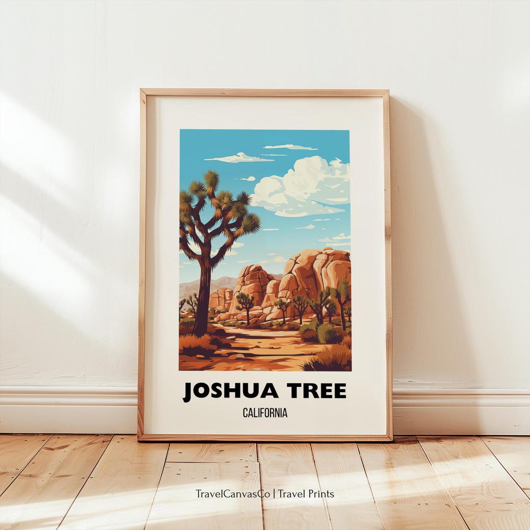 Joshua Tree National Park Travel Print Wall Art, Joshua Tree Poster ...