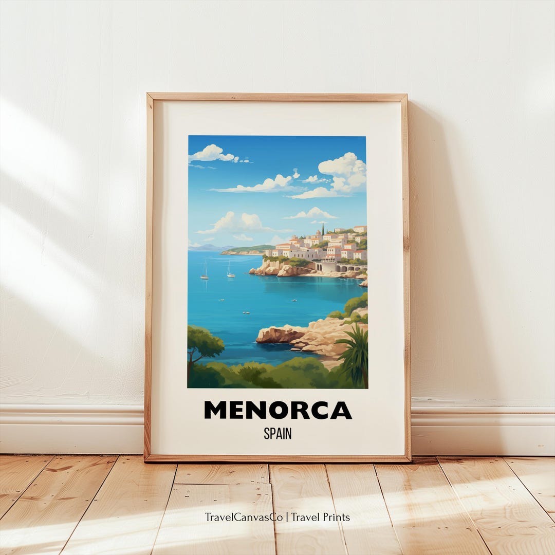 Menorca Spain Travel Print Wall Art, Menorca Travel Poster, Menorca ...