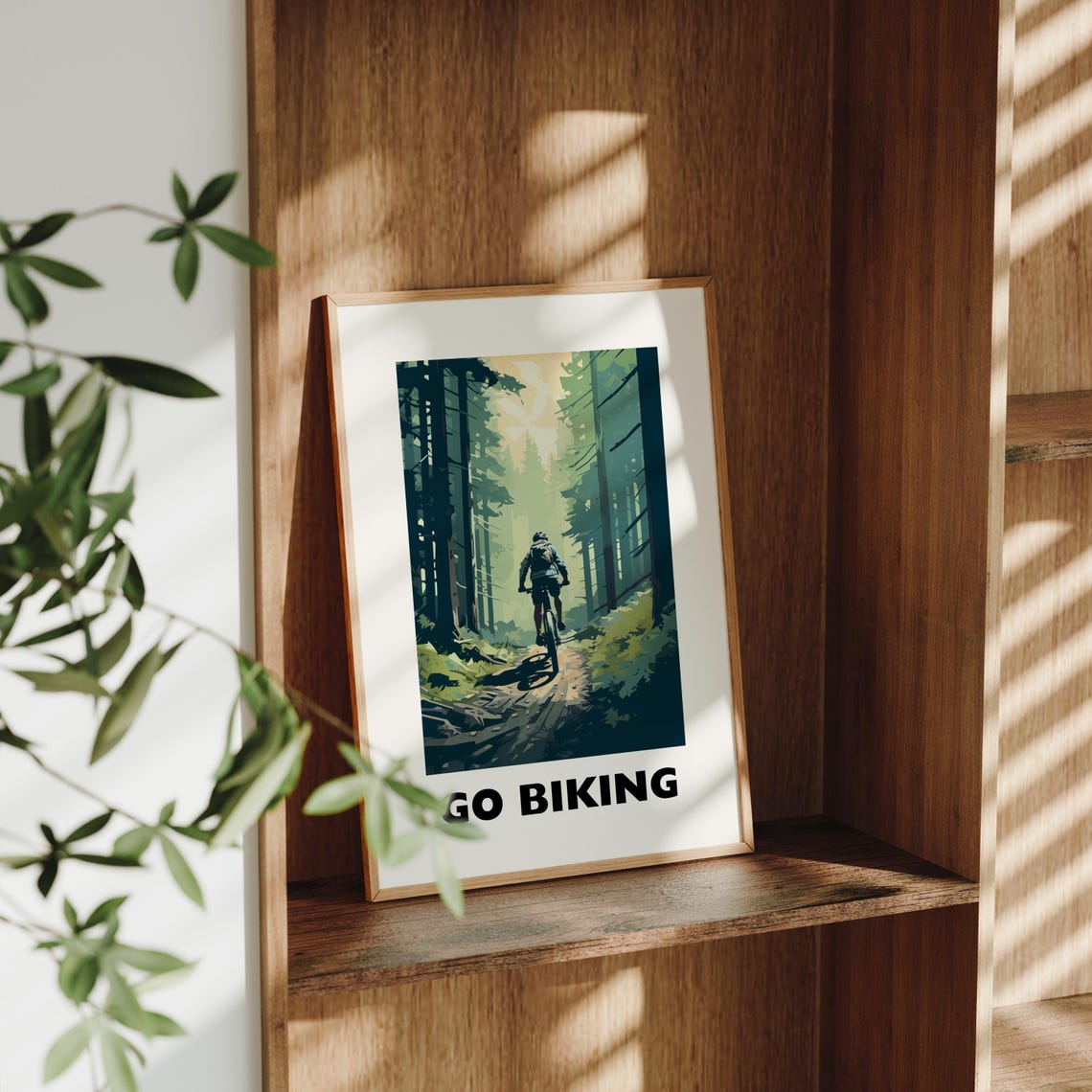 Go Biking Print Wall Art, Mountain Biking Poster, Cycling Art Prints ...