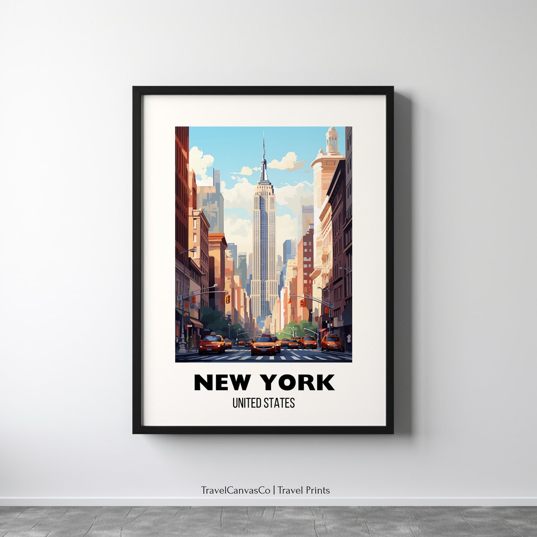 New York Travel Poster Wall Art, City Art Poster, USA Travel Prints ...
