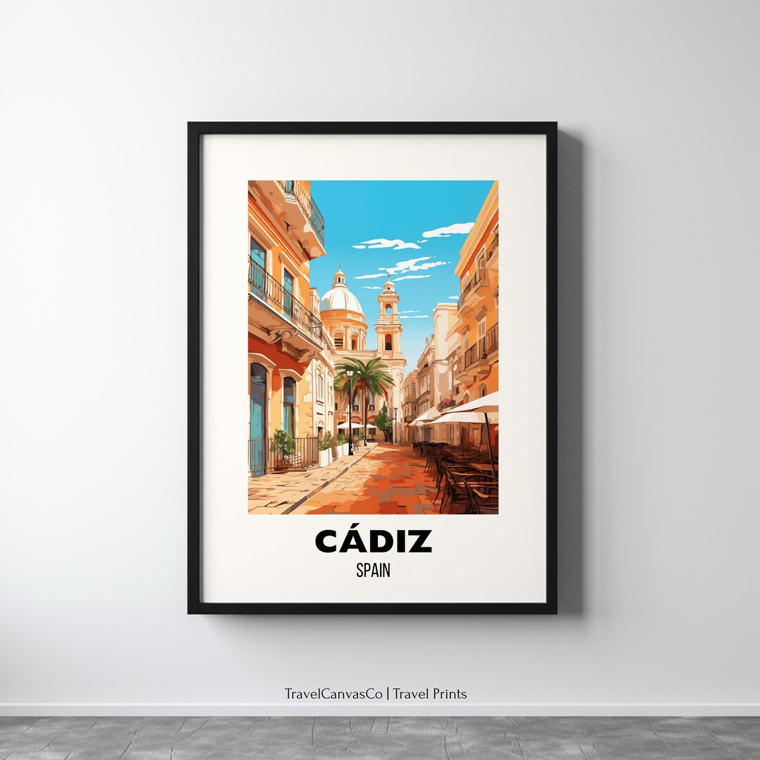 Cadiz Travel Print Wall Art, Cadiz Poster, Cadiz Spain Travel Gift ...