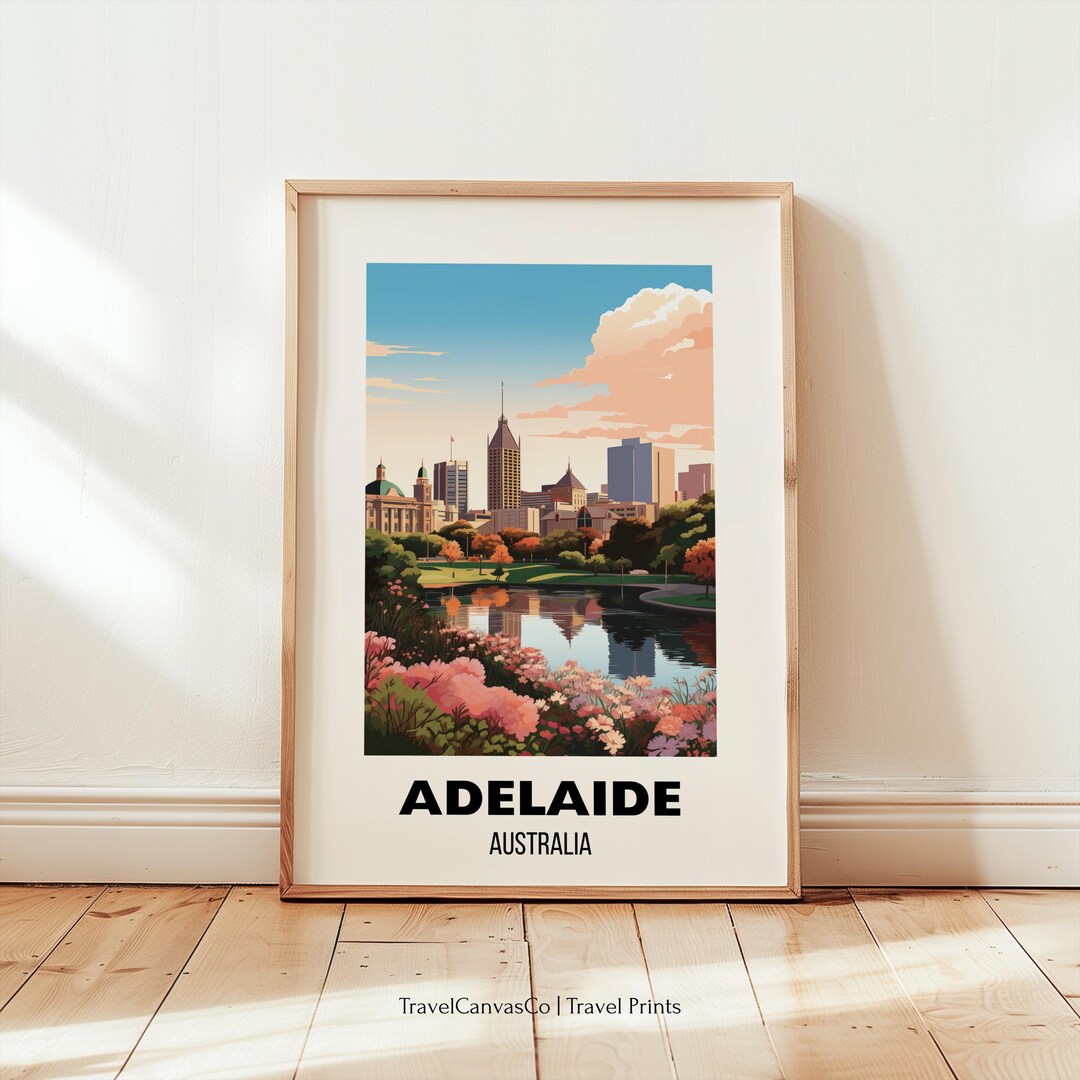 Adelaide Australia Travel Poster, Adelaide Wall Art, Printable Adelaide ...